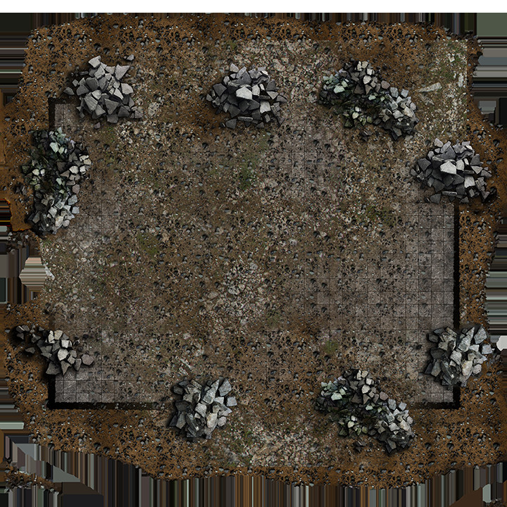 3D Printable Ancient City Ruins Tokens - Digital Map Battle Tokens by ...