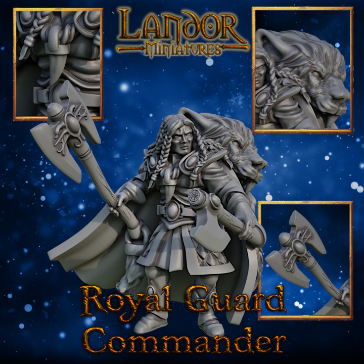 3D Printable Royal Guard Commander by Landor Miniatures