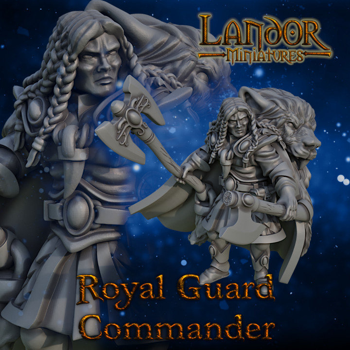 3D Printable Royal Guard Commander by Landor Miniatures