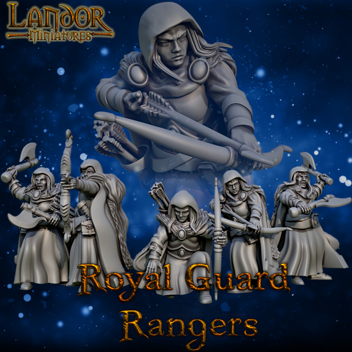 3D Printable Royal Guard Rangers by Landor Miniatures