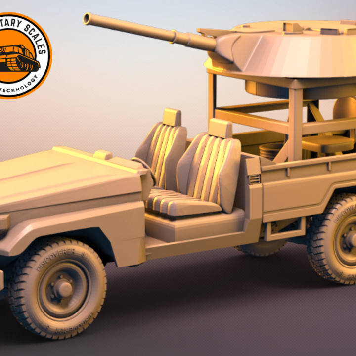 3D Printable Pickup Toyota land Cruiser turret by MilitaryScales