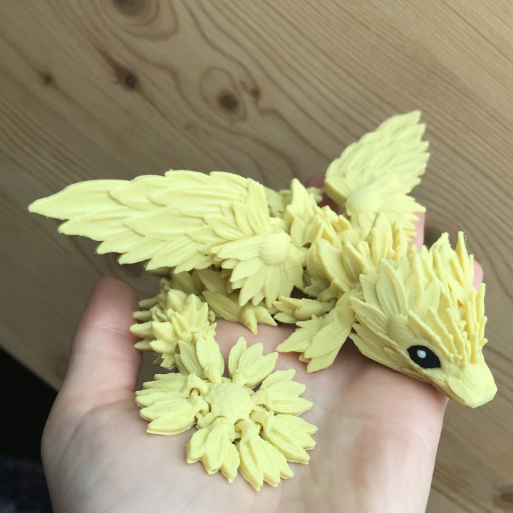 3D Print of Baby Sunflower Dragon by van12