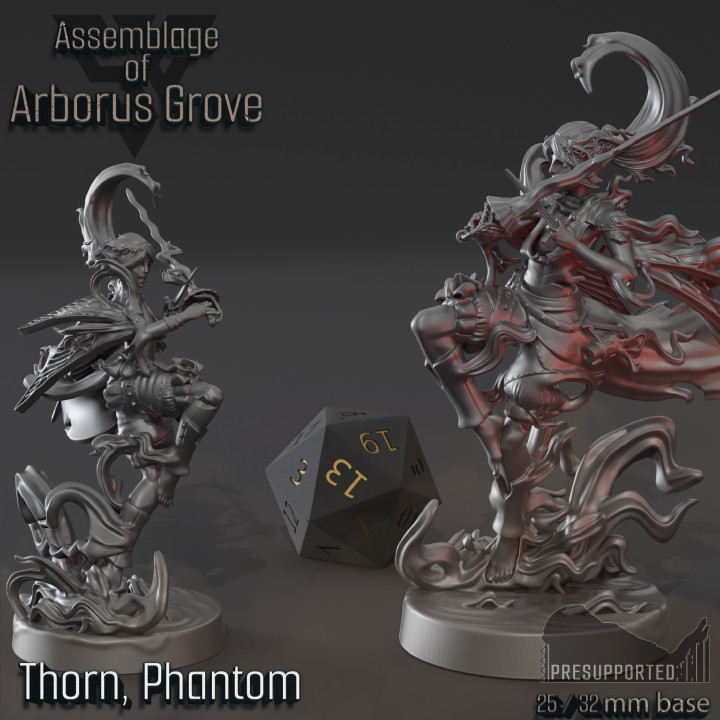 3D Printable Thorn, Mini Collection with Bonus Pose by Shadowcast Form