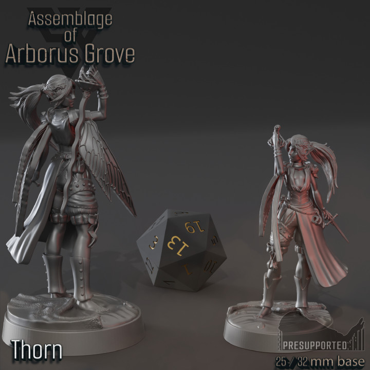3D Printable Thorn, Mini Collection with Bonus Pose by Shadowcast Form