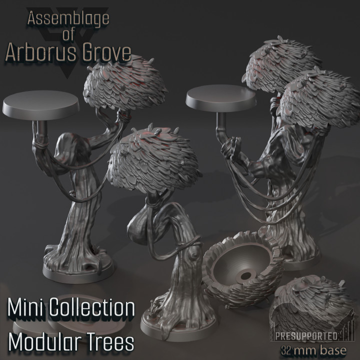 3D Printable Modular Trees for TTRPG by Shadowcast Form