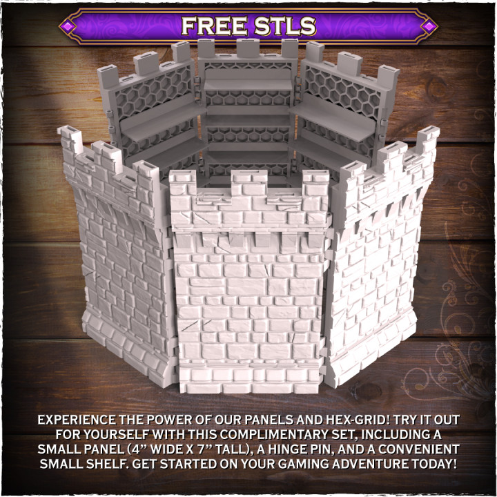 3D Printable FatesEnd GM Screen 2.0 - Freebie Panel by FatesEnd