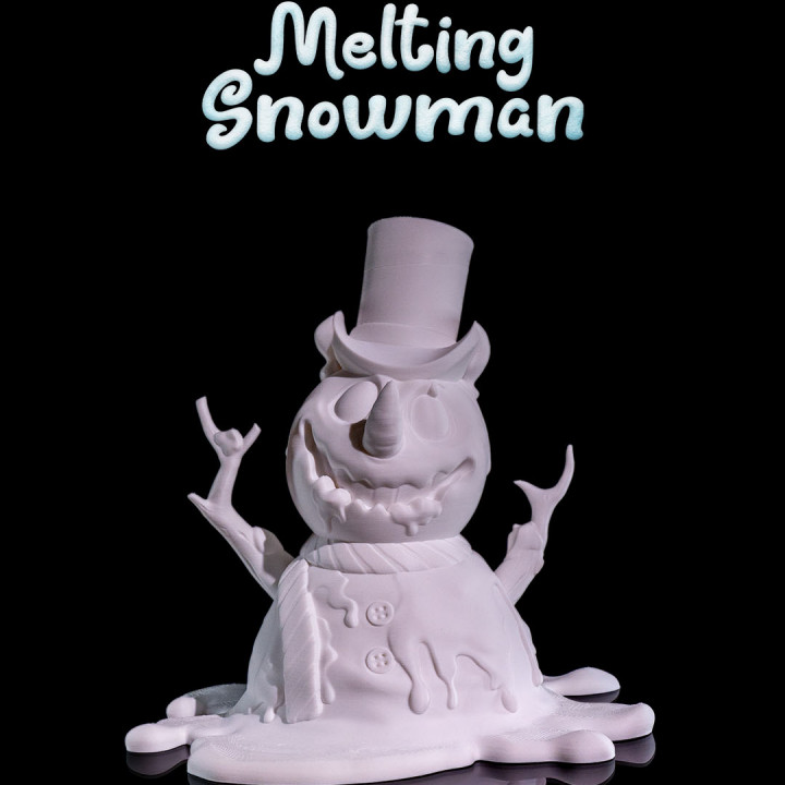 3D Printable Melting Snowman by Stlflix