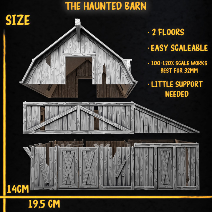 3D Printable The Haunted Barn by Safehold