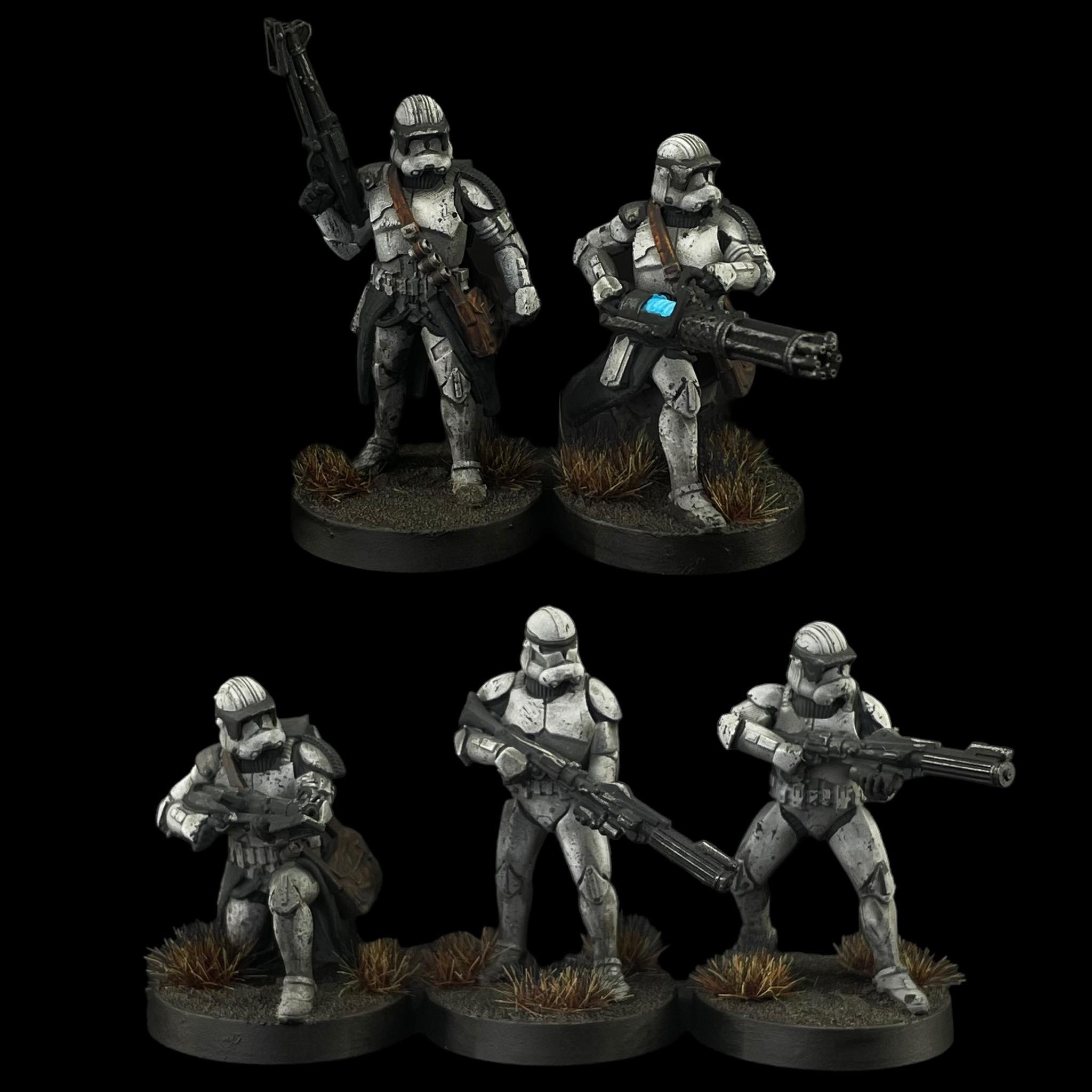 3D Printable Heavy Clone Trooper Miniatures by Galactic Armory