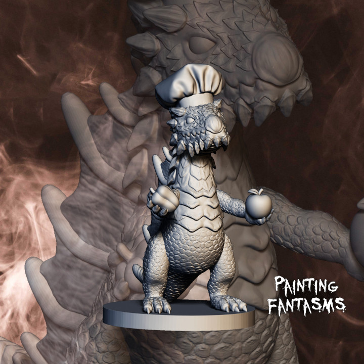 3D Printable Wyrmling Brown Dragon by Studio Fantasms