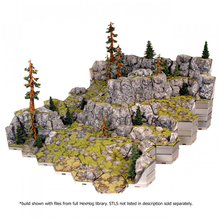 3D Printable Hexhog Tabletops: Precarious Peaks by Hexhog Tabletops