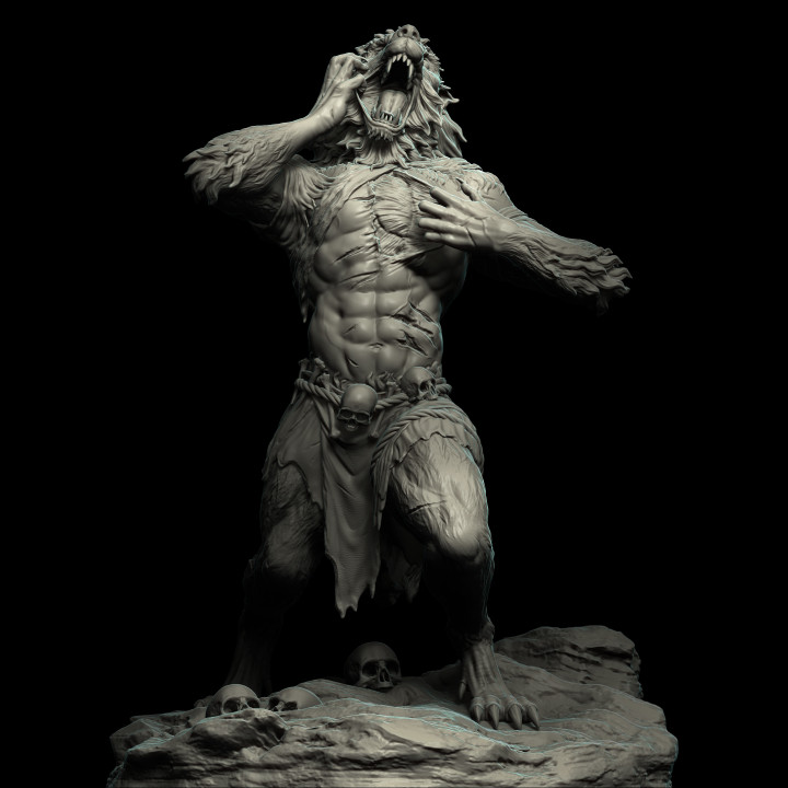 3D Printable Werewolf by NS Miniatures