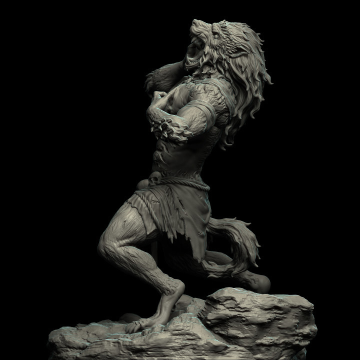 3D Printable Werewolf by NS Miniatures