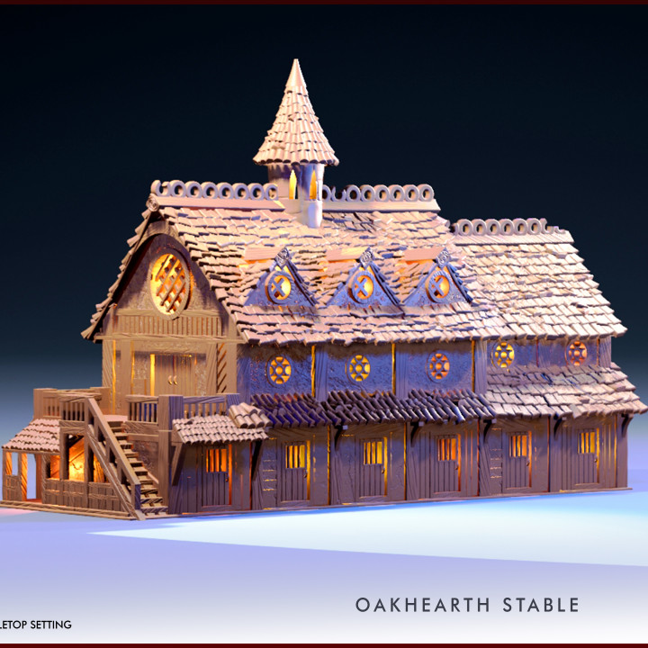 3D Printable Oakhearth Stable - Complete Pack by NovaMinis