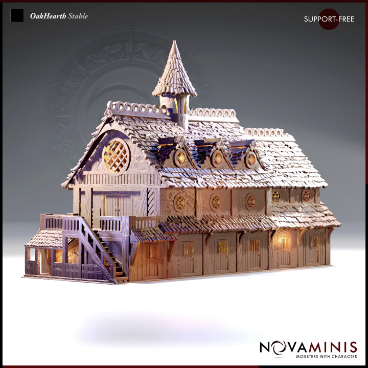 3D Printable Oakhearth Stable - Complete Pack by NovaMinis