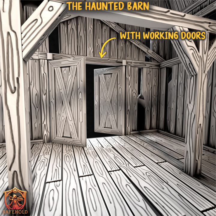 3D Printable The Haunted Barn - MEGA SET by Safehold