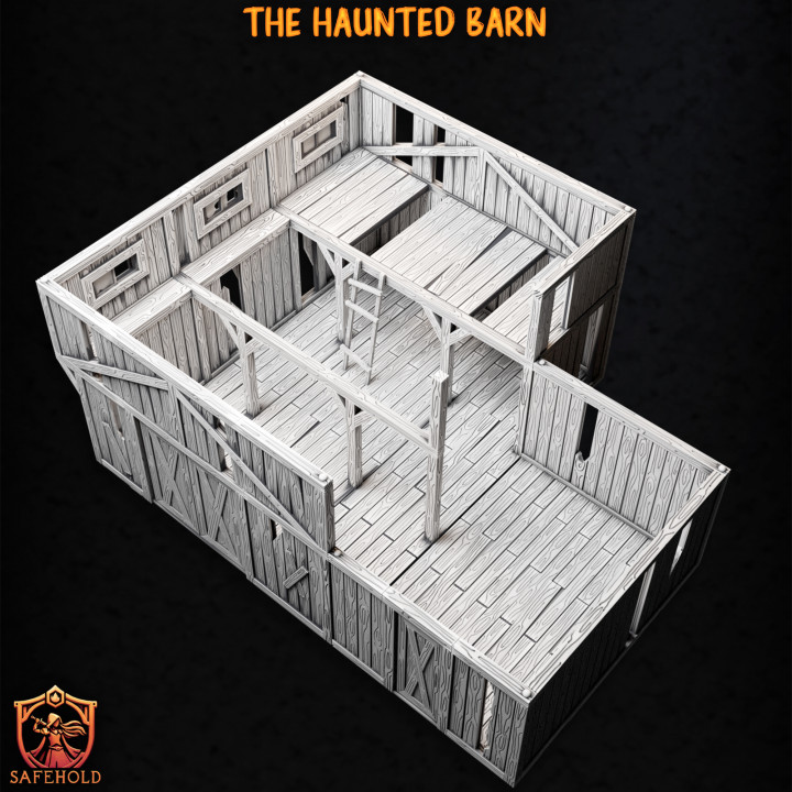 3D Printable The Haunted Barn - MEGA SET by Safehold
