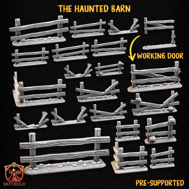 3D Printable The Haunted Barn - MEGA SET by Safehold