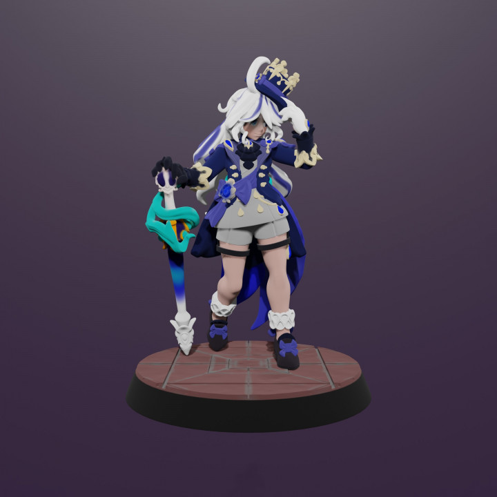 3D Printable Furina from Genshin Impact 32mm by Ch3rT1la