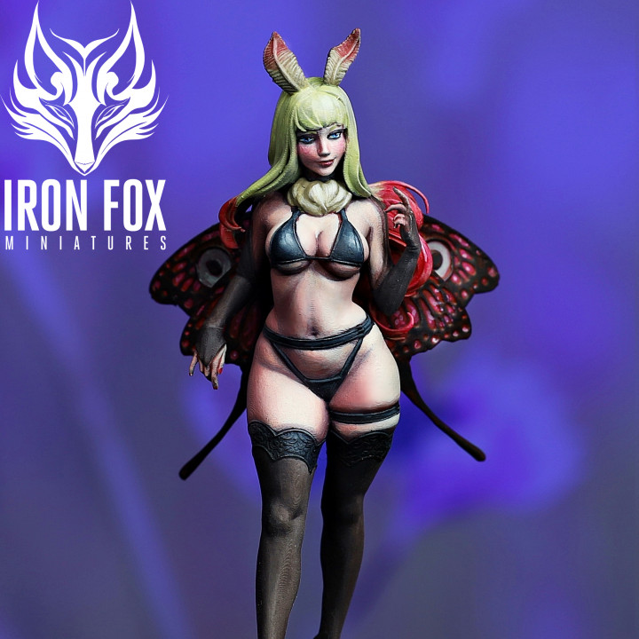 3D Printable Lux Pin-Up - 75mm (SFW and NSFW version) by Iron Fox Miniatures