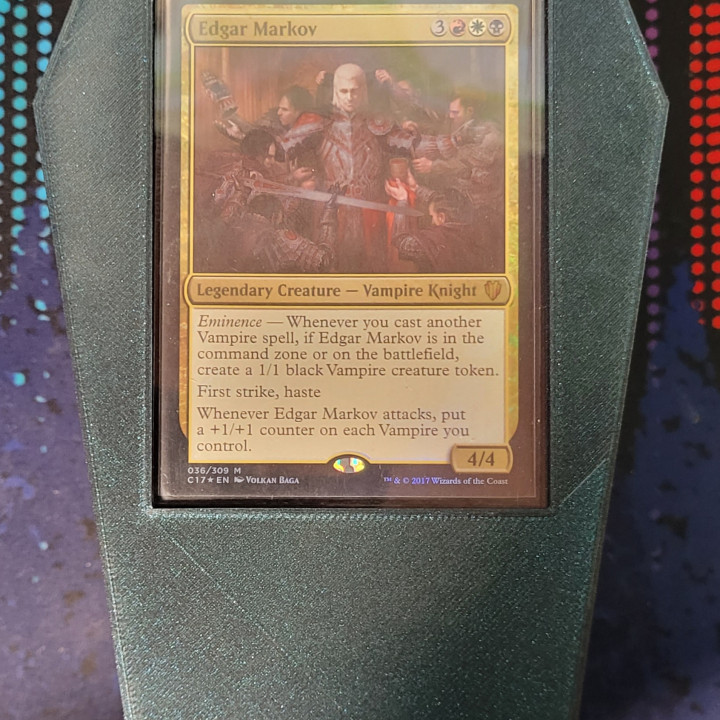 3D Printable MTG Commander Deck Box - Coffin by Jacob Calhoun