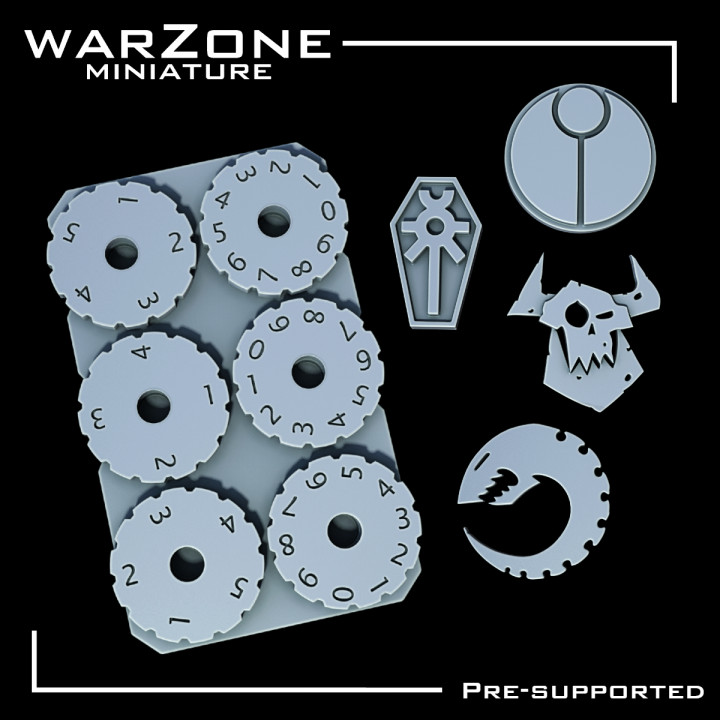 3D Printable Tracker / Tracker Game Score 01 by WarZone Miniature