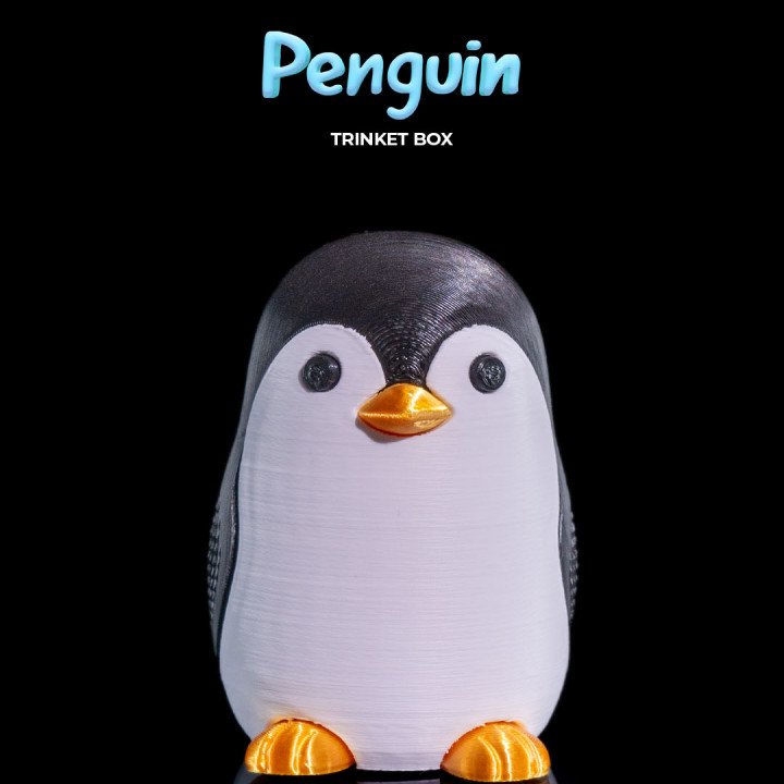 3D Printable Penguin Trinket Box by Stlflix