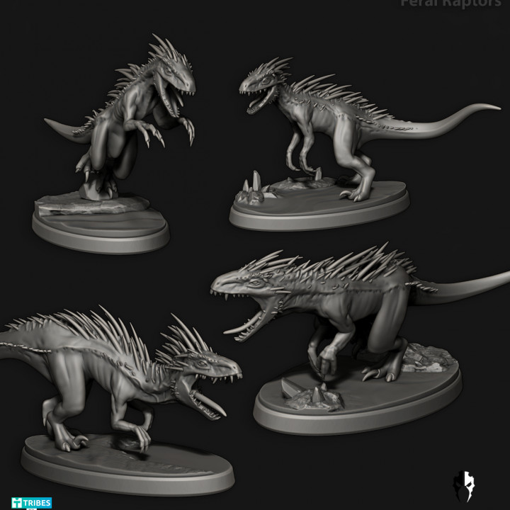 3D Printable Desert Elves - Raptor Riders + Feral Raptors by Edge ...