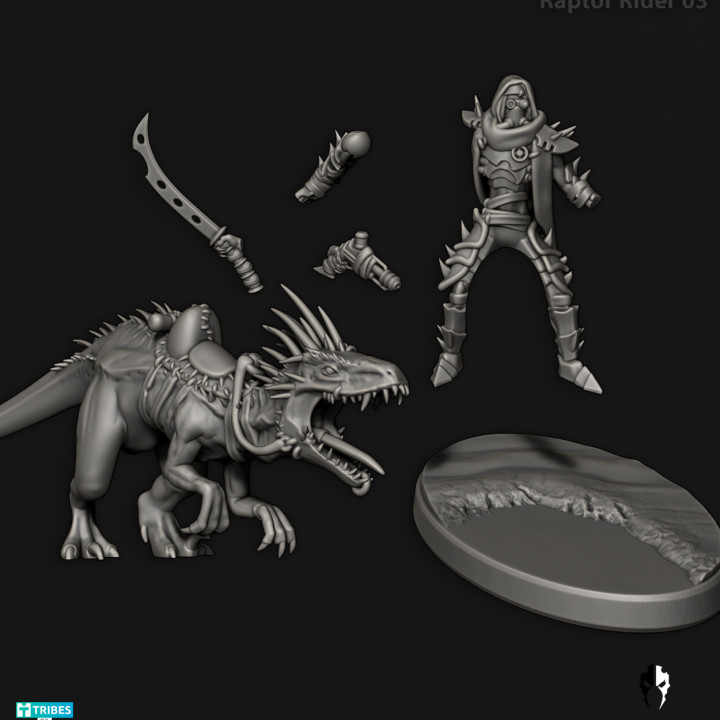 3D Printable Desert Elves - Raptor Riders + Feral Raptors by Edge ...