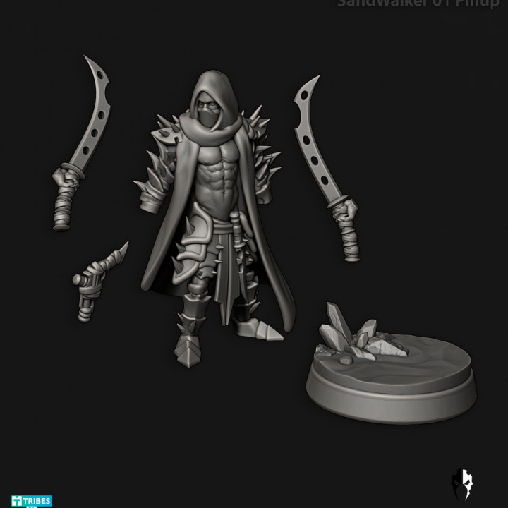 3D Printable Desert Elves - SandWalkers by Edge Miniatures