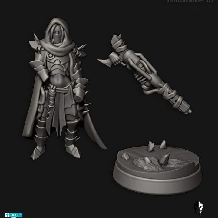 3D Printable Desert Elves - SandWalkers by Edge Miniatures