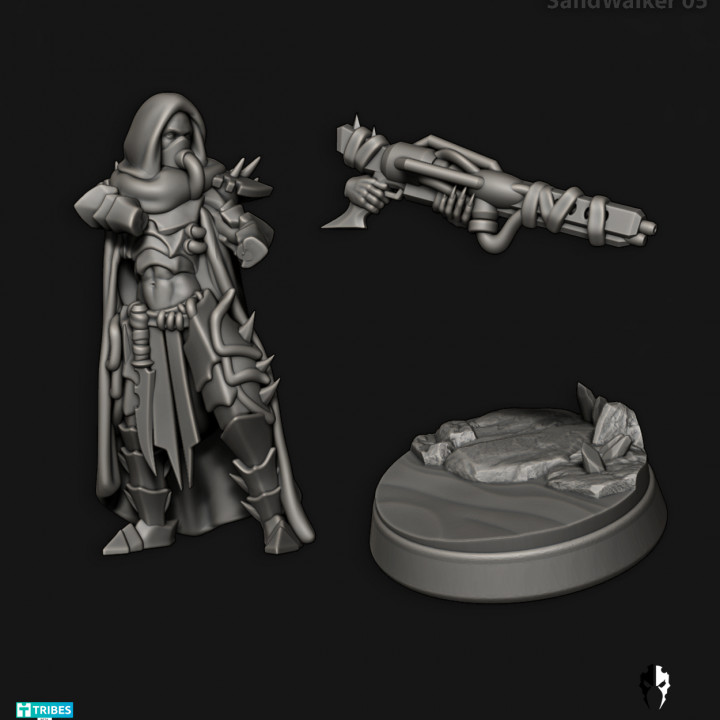 3D Printable Desert Elves - SandWalkers by Edge Miniatures