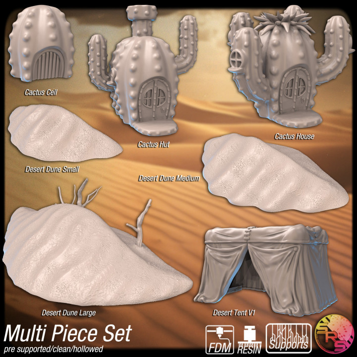 3D Printable Desert Terrain Set by SRS Studios