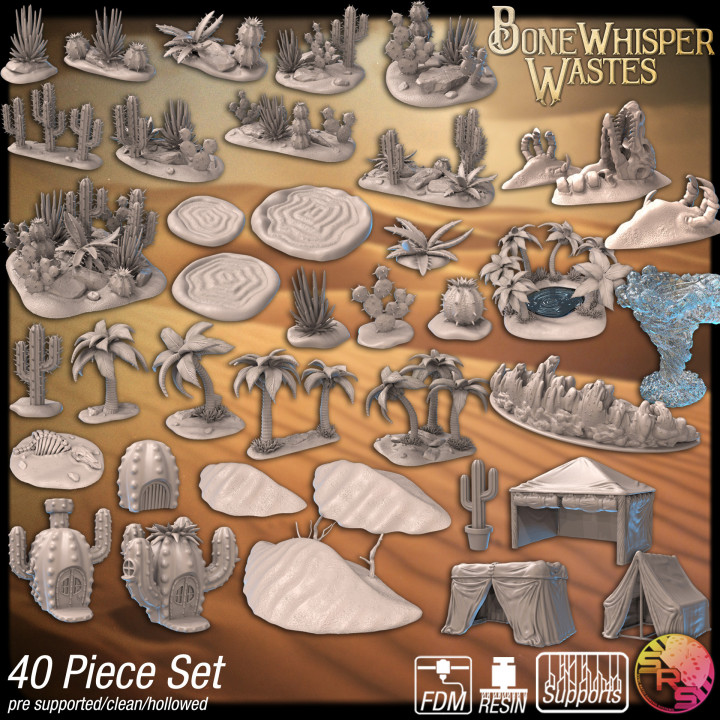 3D Printable Desert Terrain Set by SRS Studios