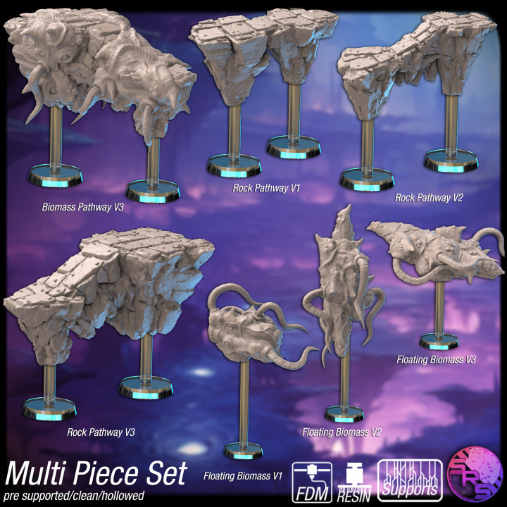 3D Printable Floating Islands Terrain Set by Sync Ratio Systems