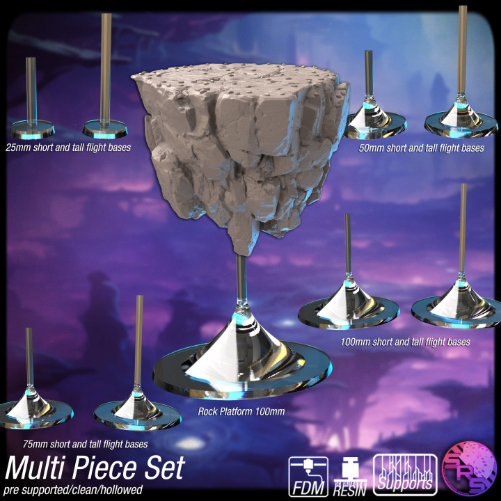 3D Printable Floating Islands Terrain Set by Sync Ratio Systems