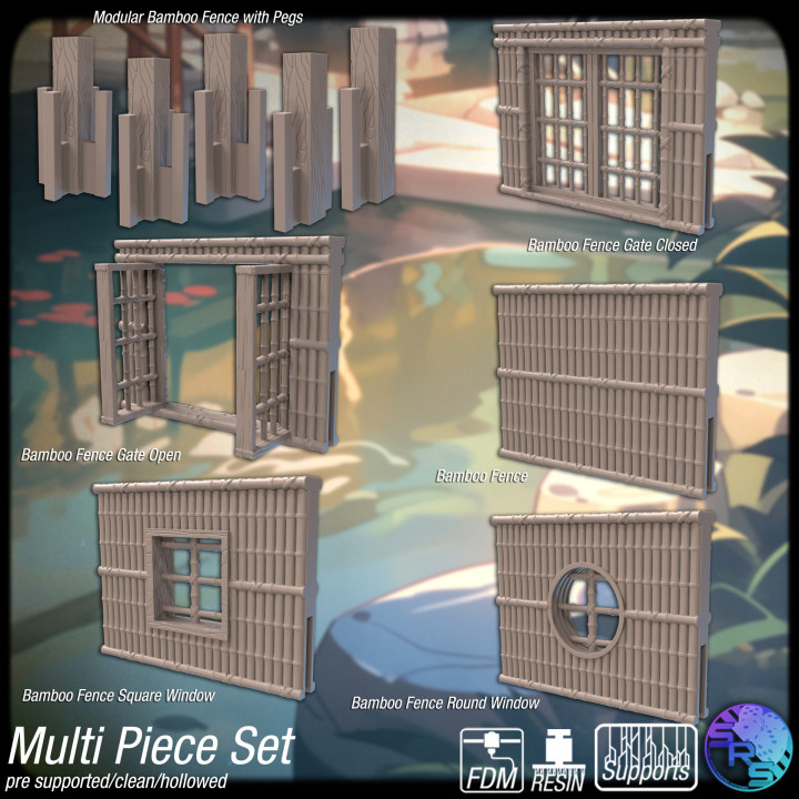 3D Printable Japanese Hot Springs Terrain Set by Sync Ratio Systems
