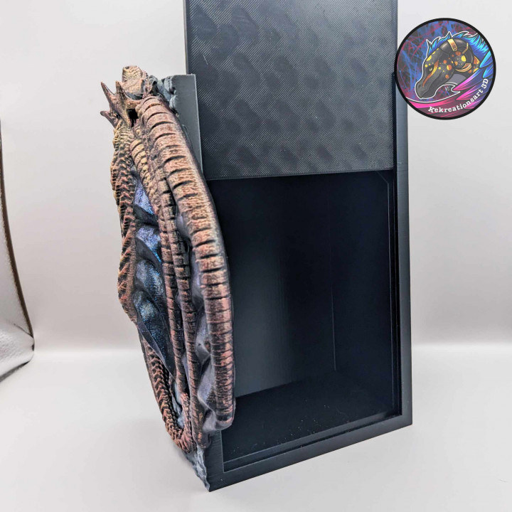 3D Printable Dragon Book Nook, Dragon Shelf Decor by Kirsten M