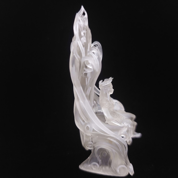3D Print of The Baroness | Seated Female Elf Noble on Throne | 2 ...