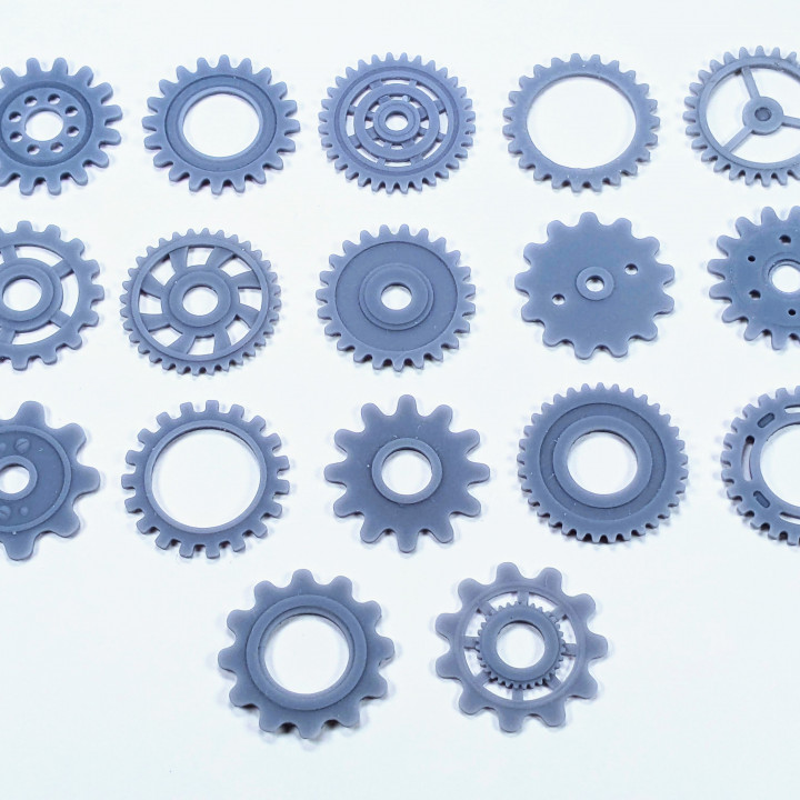 3D Printable Cogwheel Set by Custom Miniature Maker