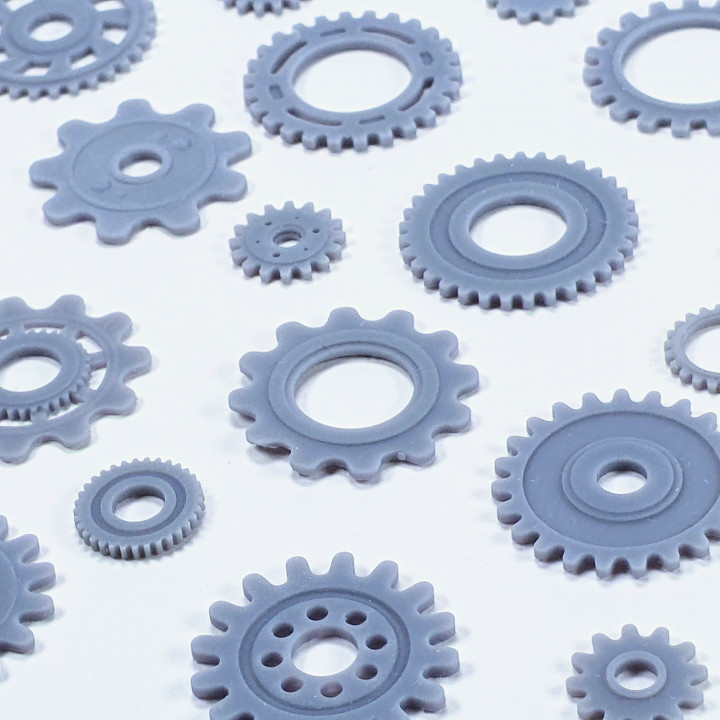 3D Printable Cogwheel Set by Custom Miniature Maker