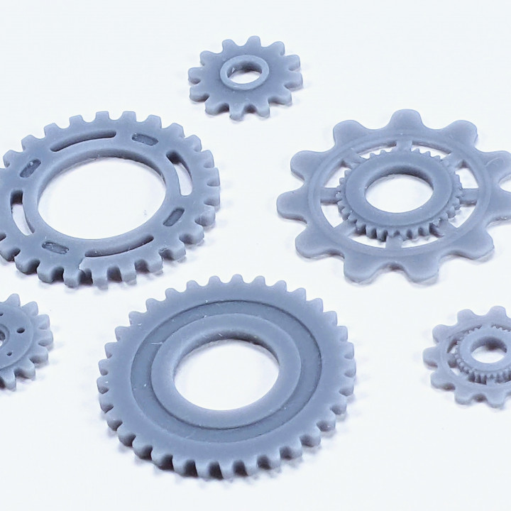 3D Printable Cogwheel Set by Custom Miniature Maker