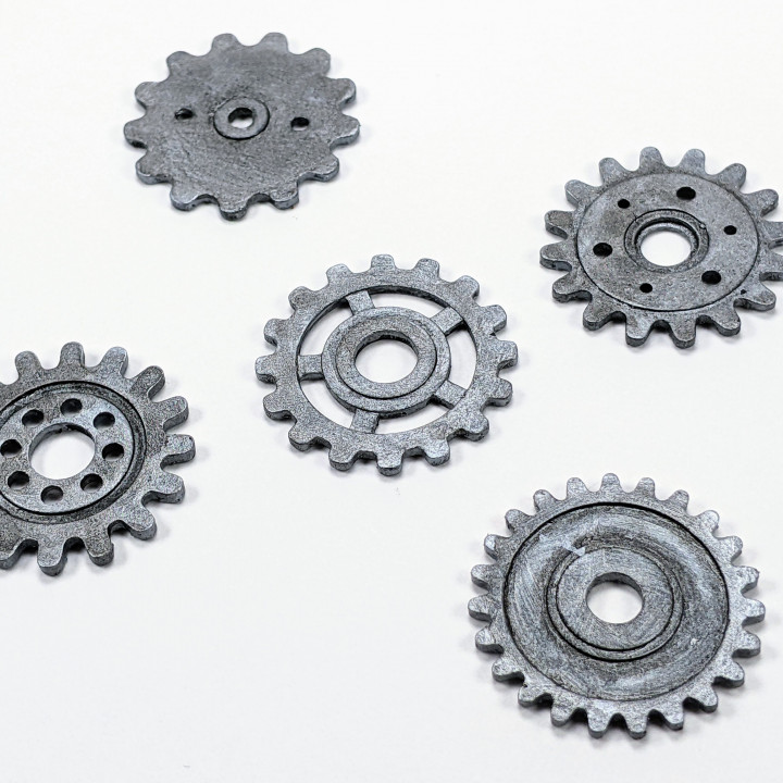 3D Printable Cogwheel Set by Custom Miniature Maker