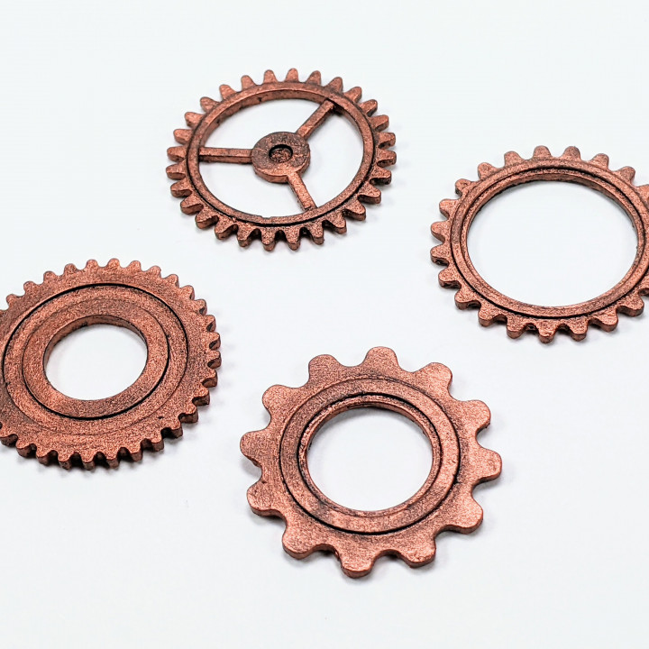 3D Printable Cogwheel Set by Custom Miniature Maker