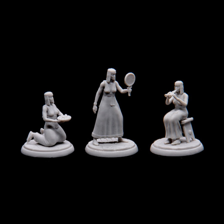 3D Printable Egyptian Palace Handmaidens - The Last Queen by Gadgetworks