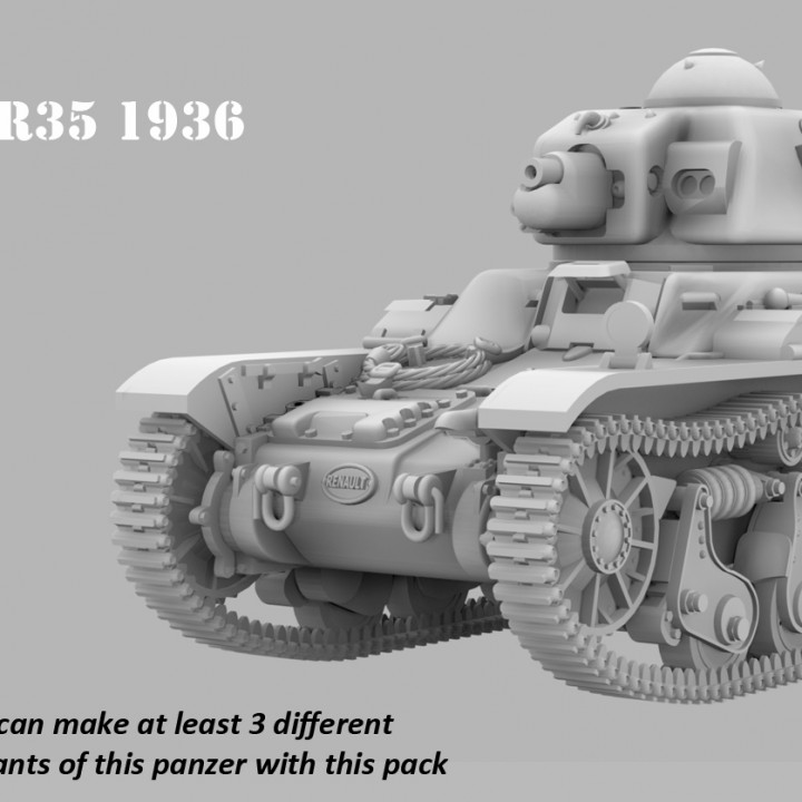 3D Printable Renault R35, at least 3possible variant by Counlane Models