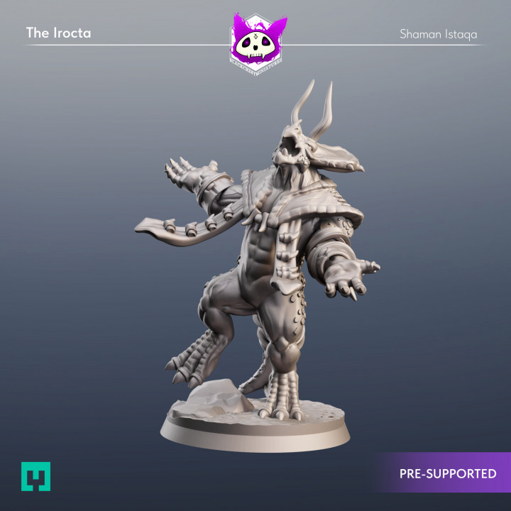 3D Printable The Irocta | Shaman Istaqa by Blackcrest Miniatures