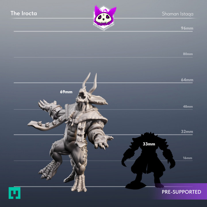 3D Printable The Irocta | Shaman Istaqa by Blackcrest Miniatures