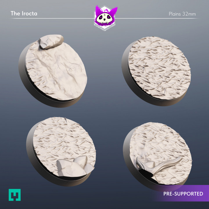 3D Printable The Irocta | Plains Bases by Blackcrest Miniatures