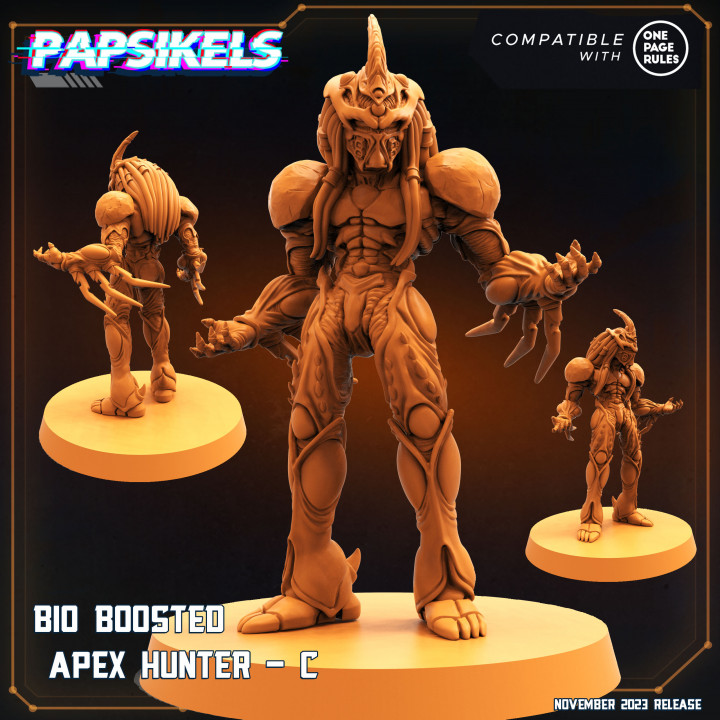 3D Printable BIO BOOSTED APEX HUNTERS by PAPSIKELS MINIATURES